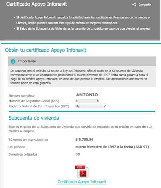 Cómo o dónde obtengo mi Certificado Apoyo Infonavit