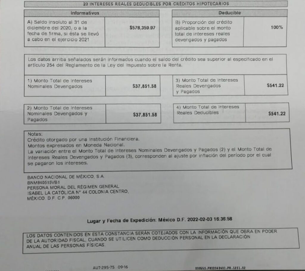 Bajan Los Intereses Reales A Deducir En Tu Declaración Anual Sat 2022